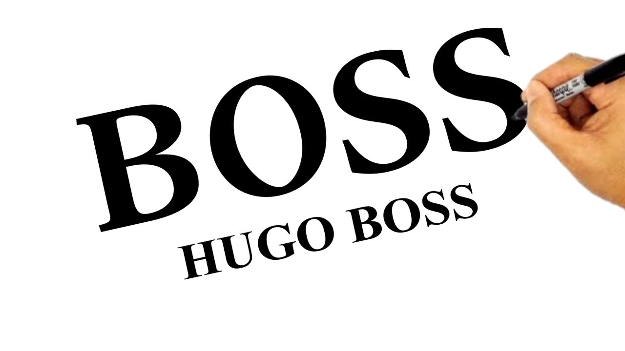 HUGO BOSS lettering | Calligraphy drawing - HUGO BOSS logo, Satisfying ...