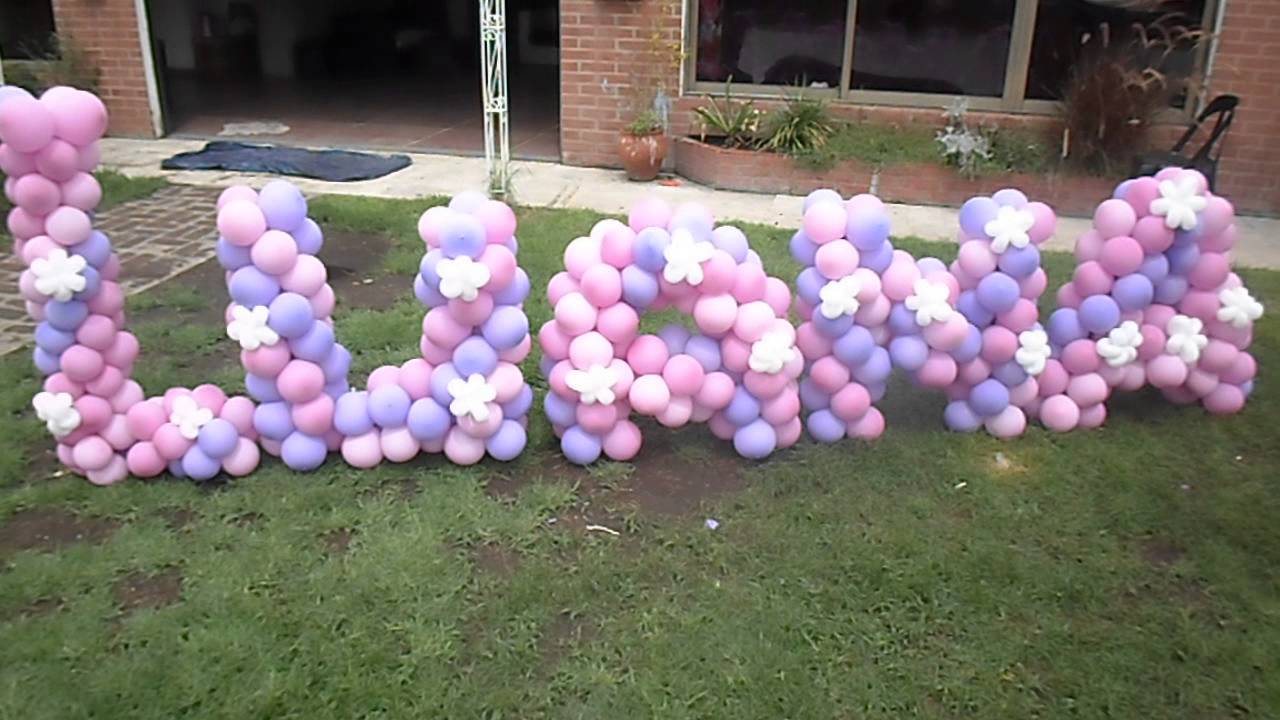 Letras En Globos Realizadas Por La Profesora Graciela Noemi Sanabria 707 Eventos 1 Youtube