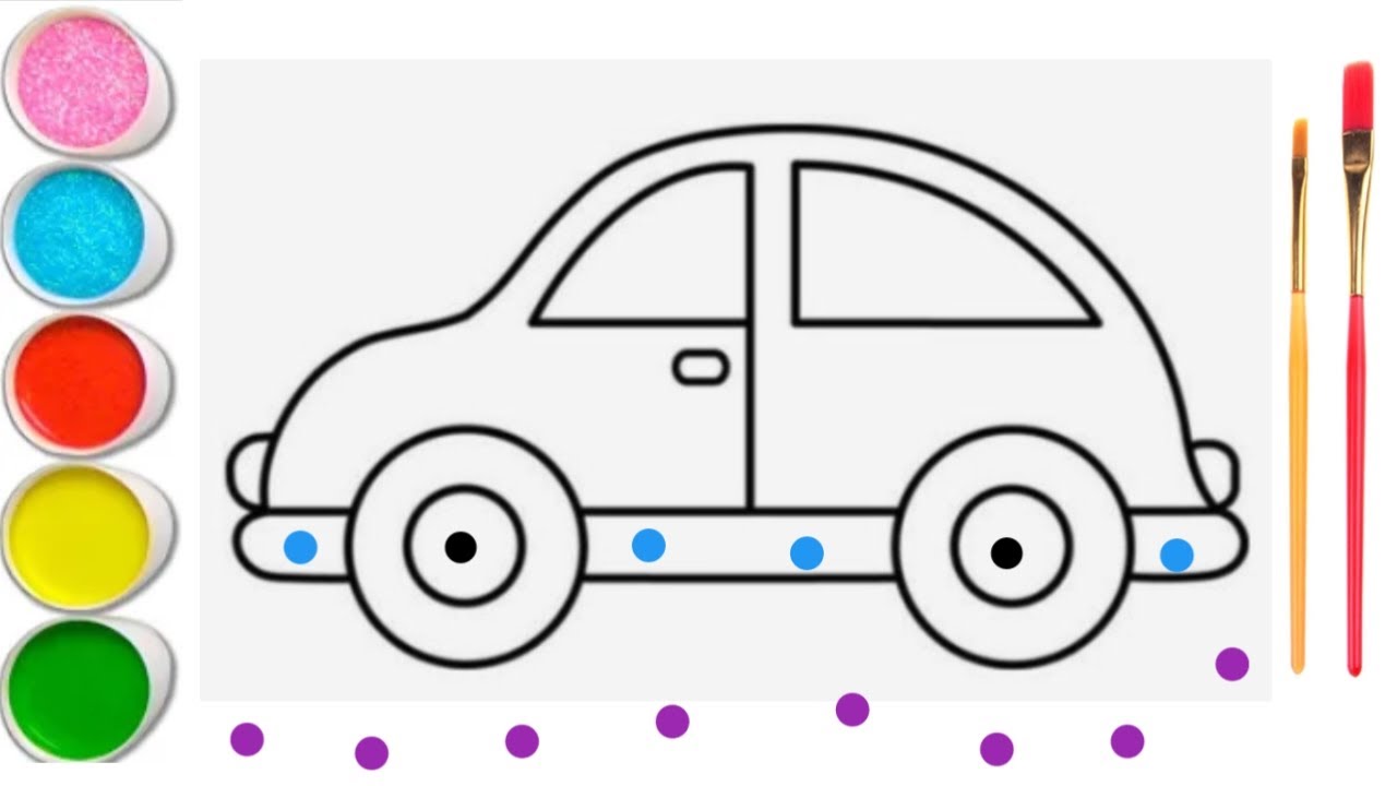 how to colour a car, to colour with colour pencils,how to colour paint ...