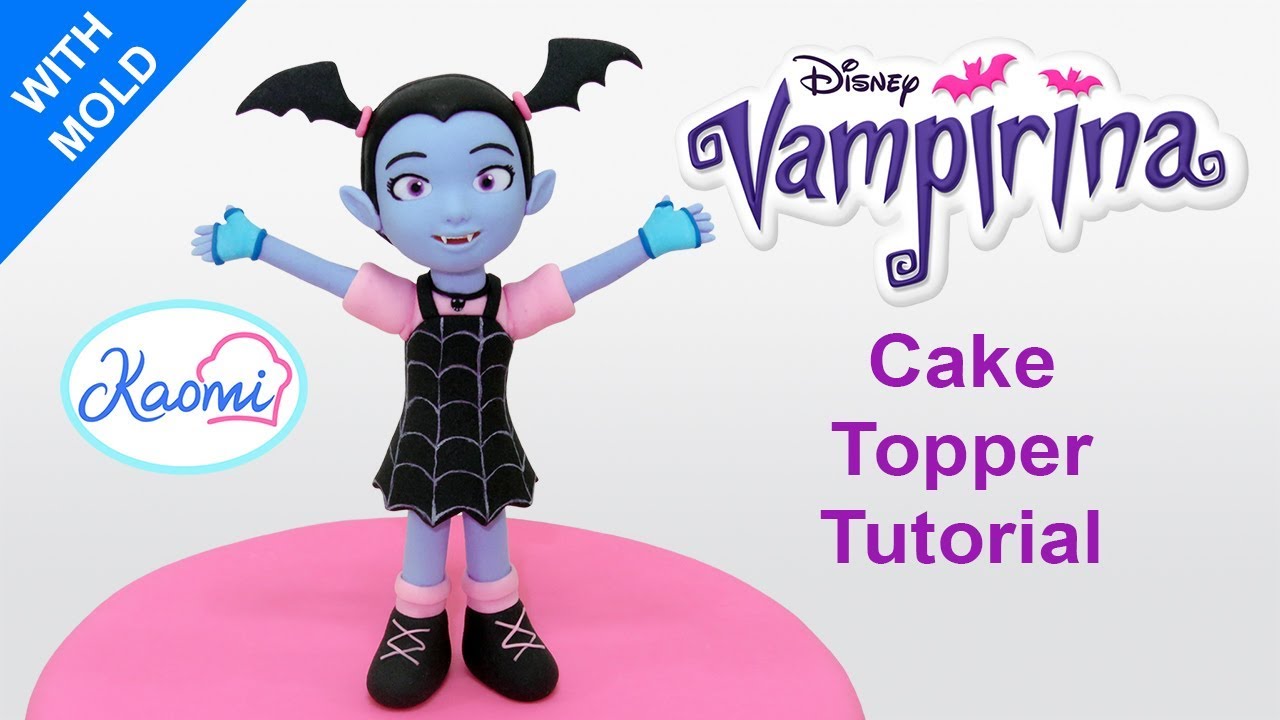 How to make Vampirina / Cómo hacer a Vampirina para decorar tortas ...