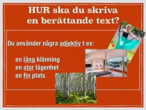 Skriva på Sfi - berättande text kurs B - YouTube