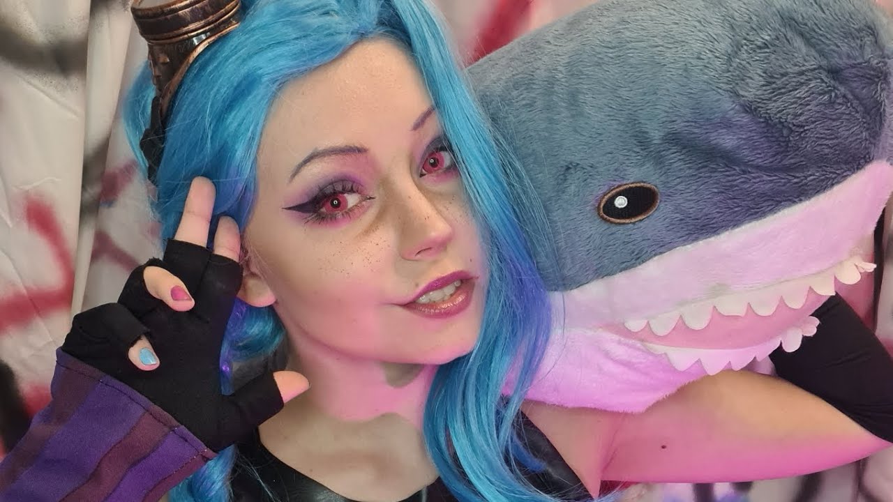 JINX makeup 💙💕🦈 Arcane - YouTube