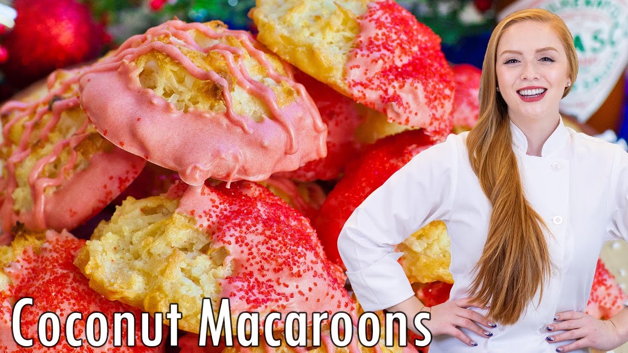 Spicy Tabasco Coconut Macaroons Recipe! Dipped in White Chocolate ...