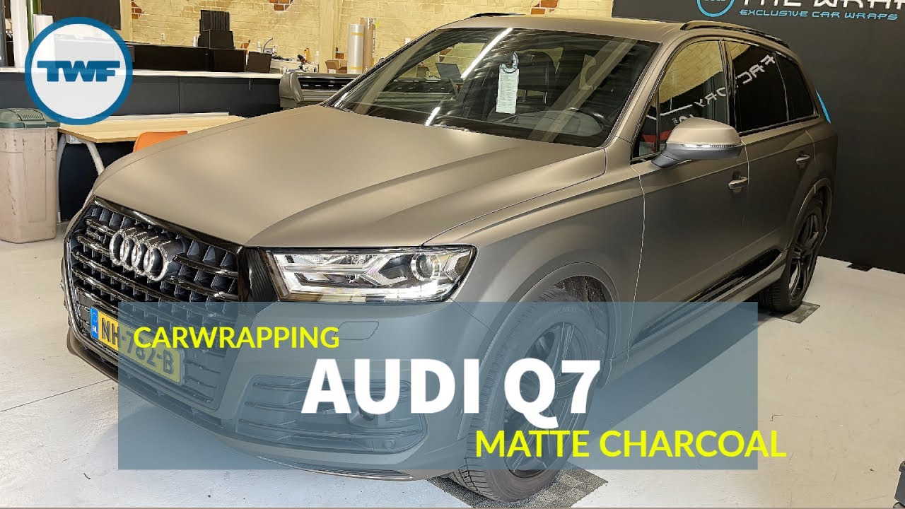 Audi Q7 carwrap in 3M Matte Charcoal - YouTube