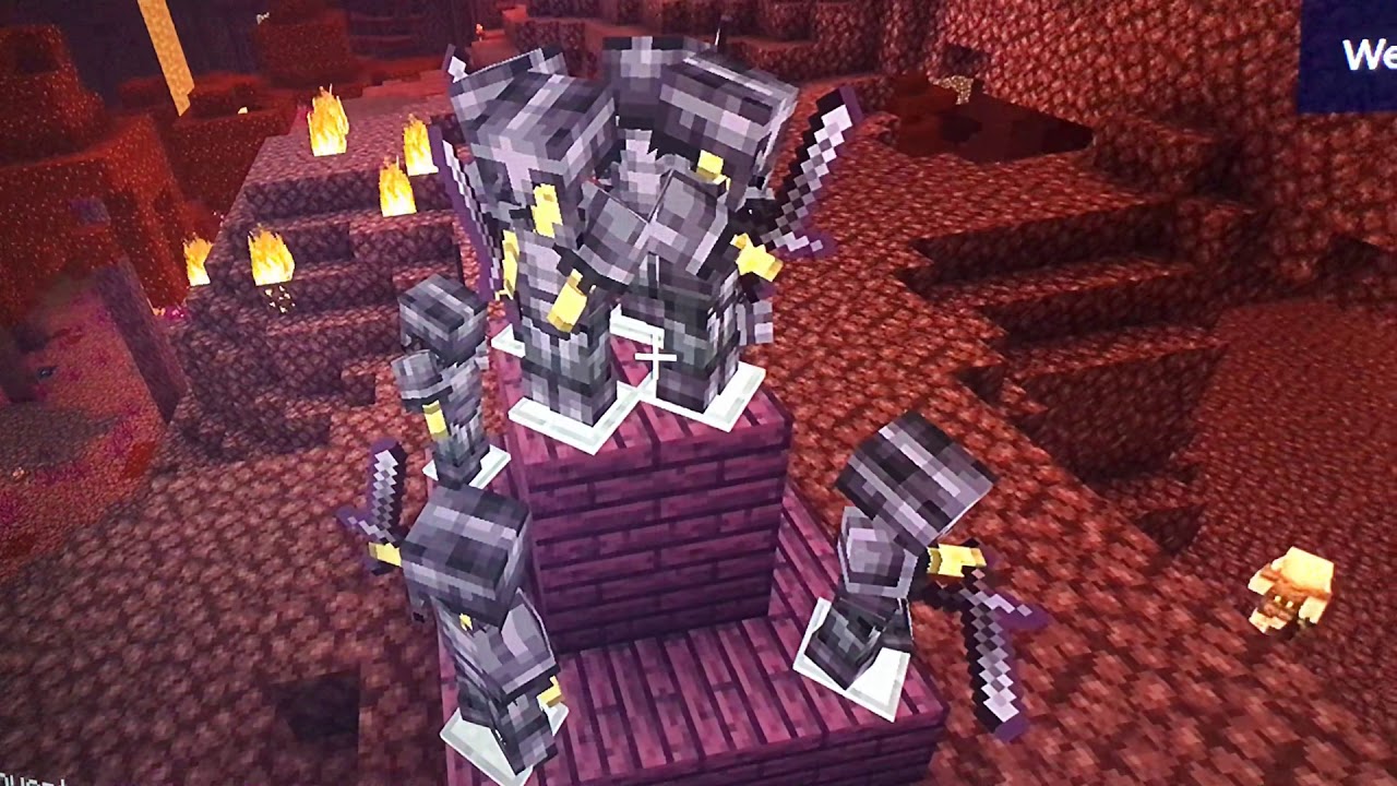 The Minecraft nether update monument statue.name:4 brave nether mortals ...
