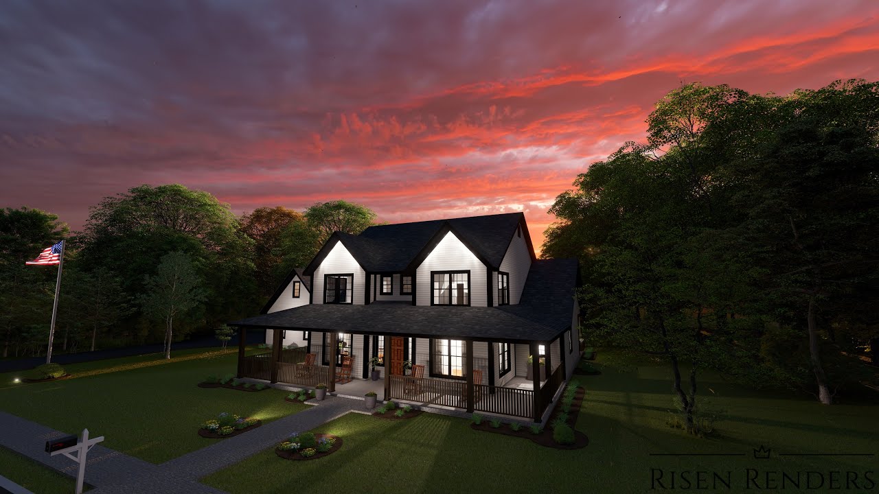 Render from W.L. Martin Home Designs Plan #24138 - YouTube