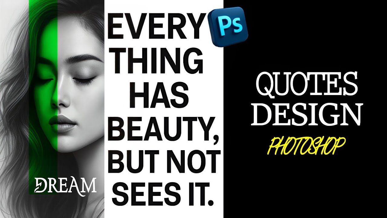 Quotes poster Design idea in Photoshop | Photoshop tutorial #photoshop ...
