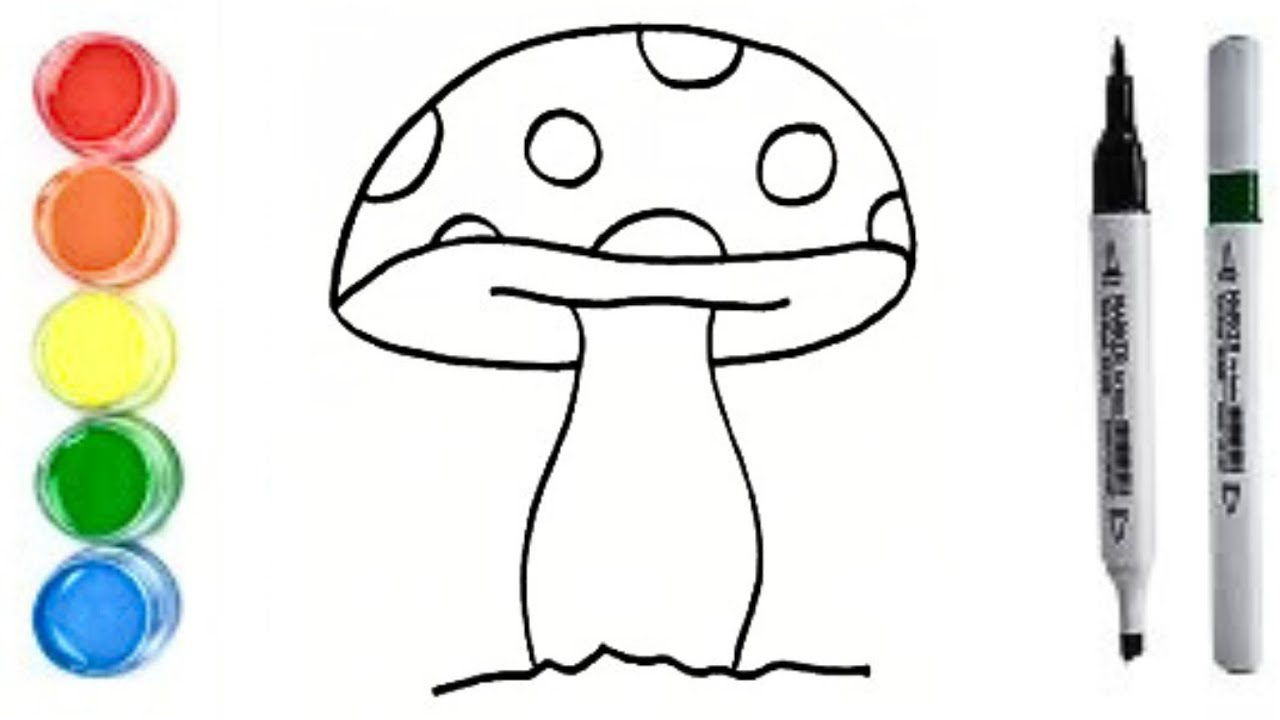belajar menggambar dan mewarnai jamur untuk anak anak dan balita ...
