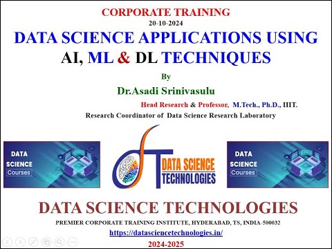 Data Science Applications Using AI, ML & DL Techniques - YouTube