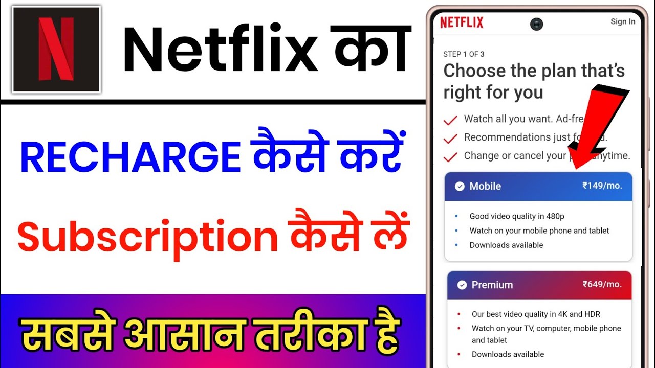 Netflix Ka Recharge Kaise Hota Hai || Netflix Ka Subscription Kaise ...