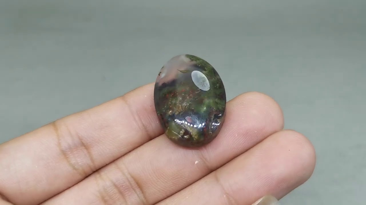 Batu Akik Badar lumut Hijau Merah Trenggalek Asli Kode 2010 - YouTube