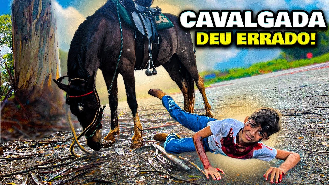 MEU IRMÃO CAIU FEIO DO CAVALO (trolei meu primo) - YouTube