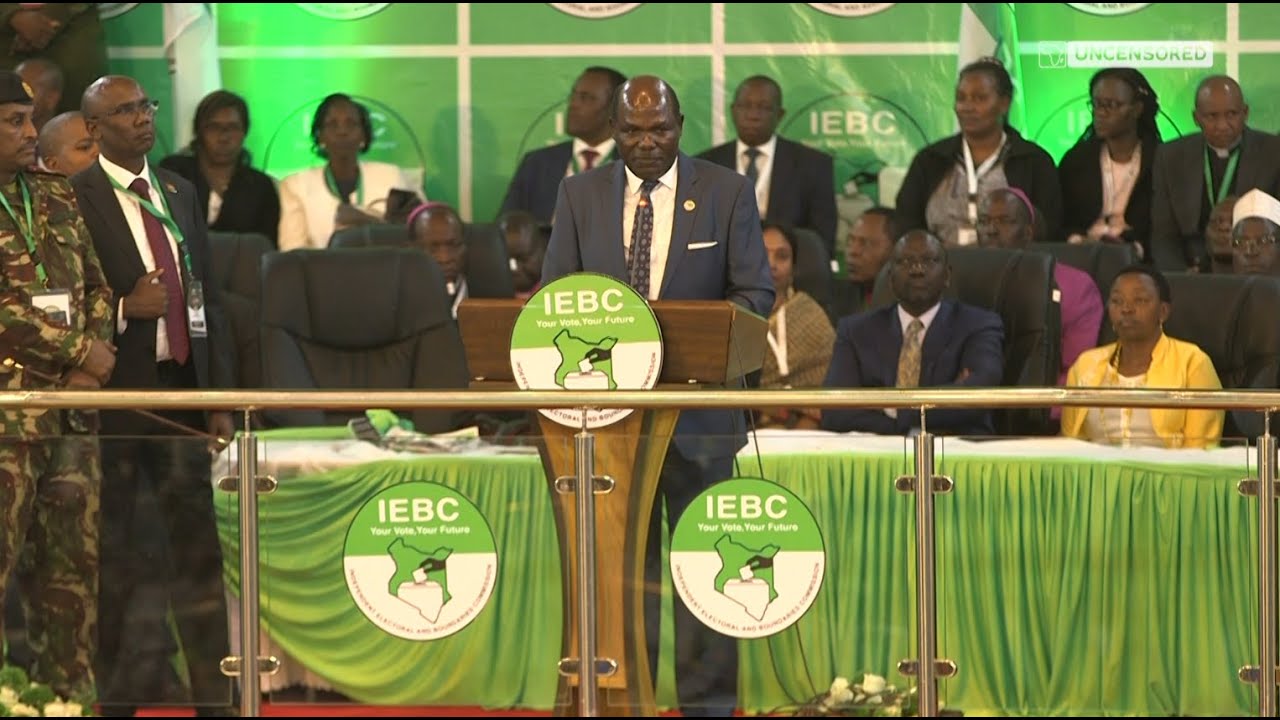 IEBC Chair Wafula Chebukati Declares Ruto As President-Elect At The ...