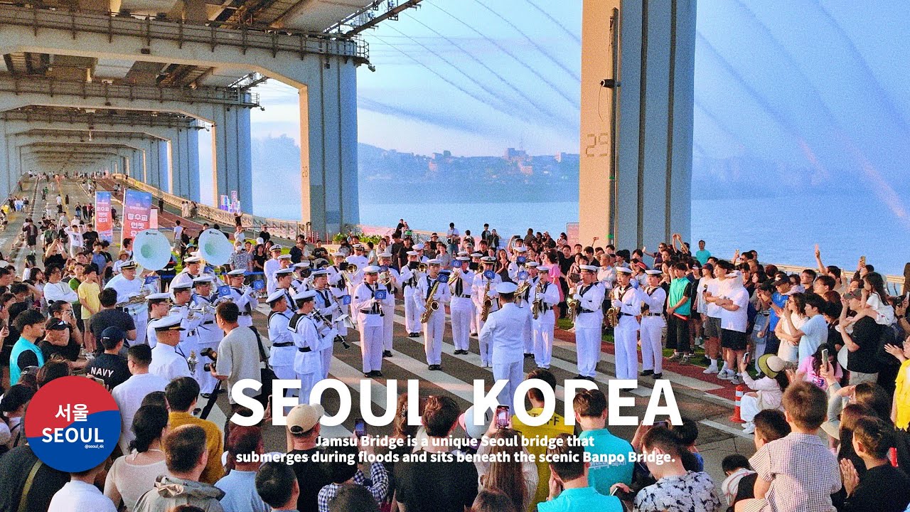 'Navy Band Parade' Jamsu Bridge Walking Festival 2025 | Hangang River ...
