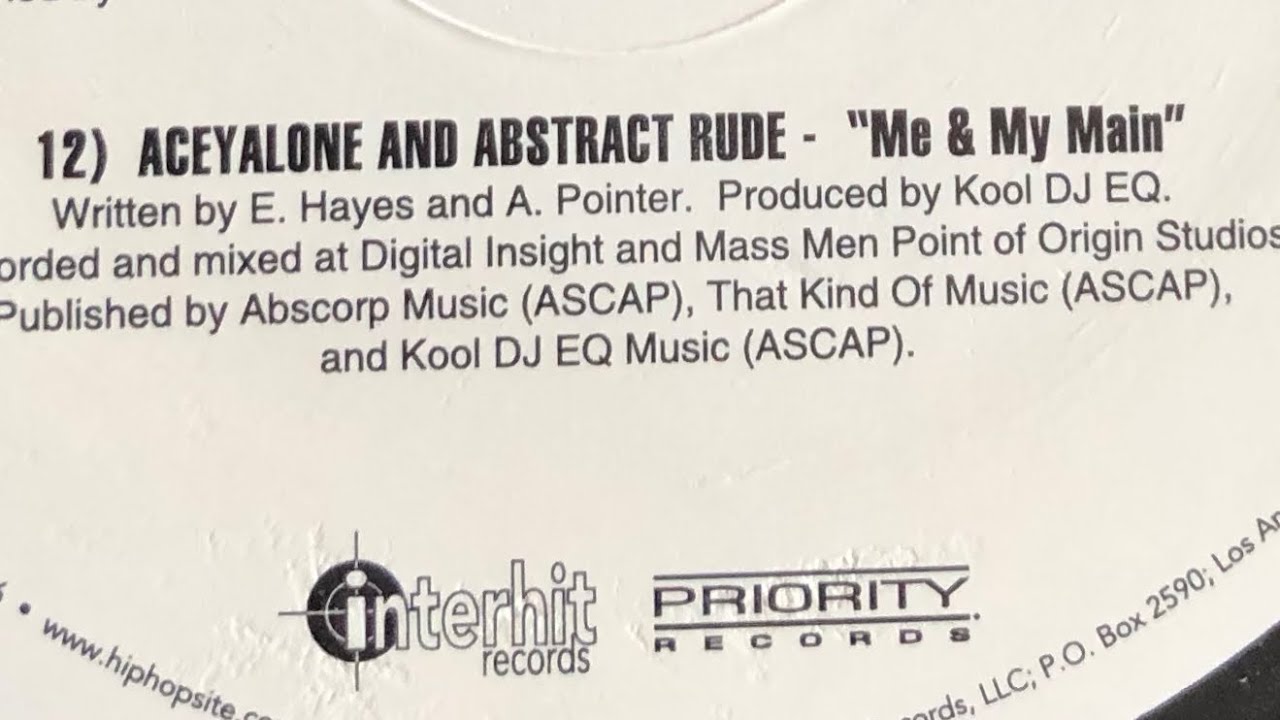 Aceyalone & Abstract Rude ME & MY MAIN og vinyl - YouTube Music