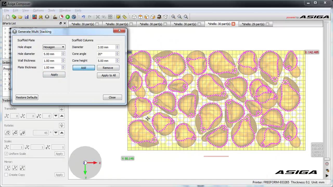 Asiga Composer Multi Stacking on PRO2 - Audiology - YouTube