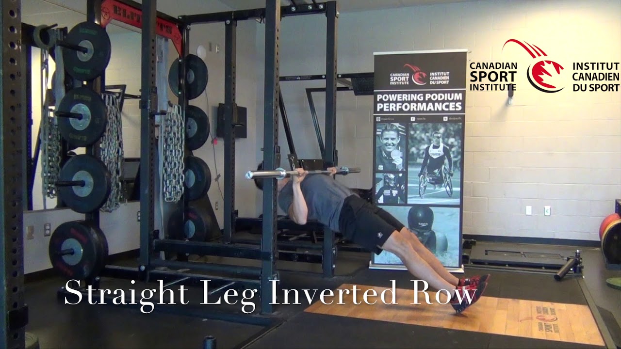 Straight Leg Inverted Row - YouTube