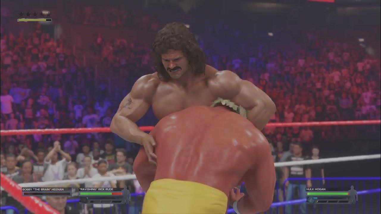 WWE 2K24 Hulk Hogan VS Ravishing Rick Rude WWF Championship - YouTube