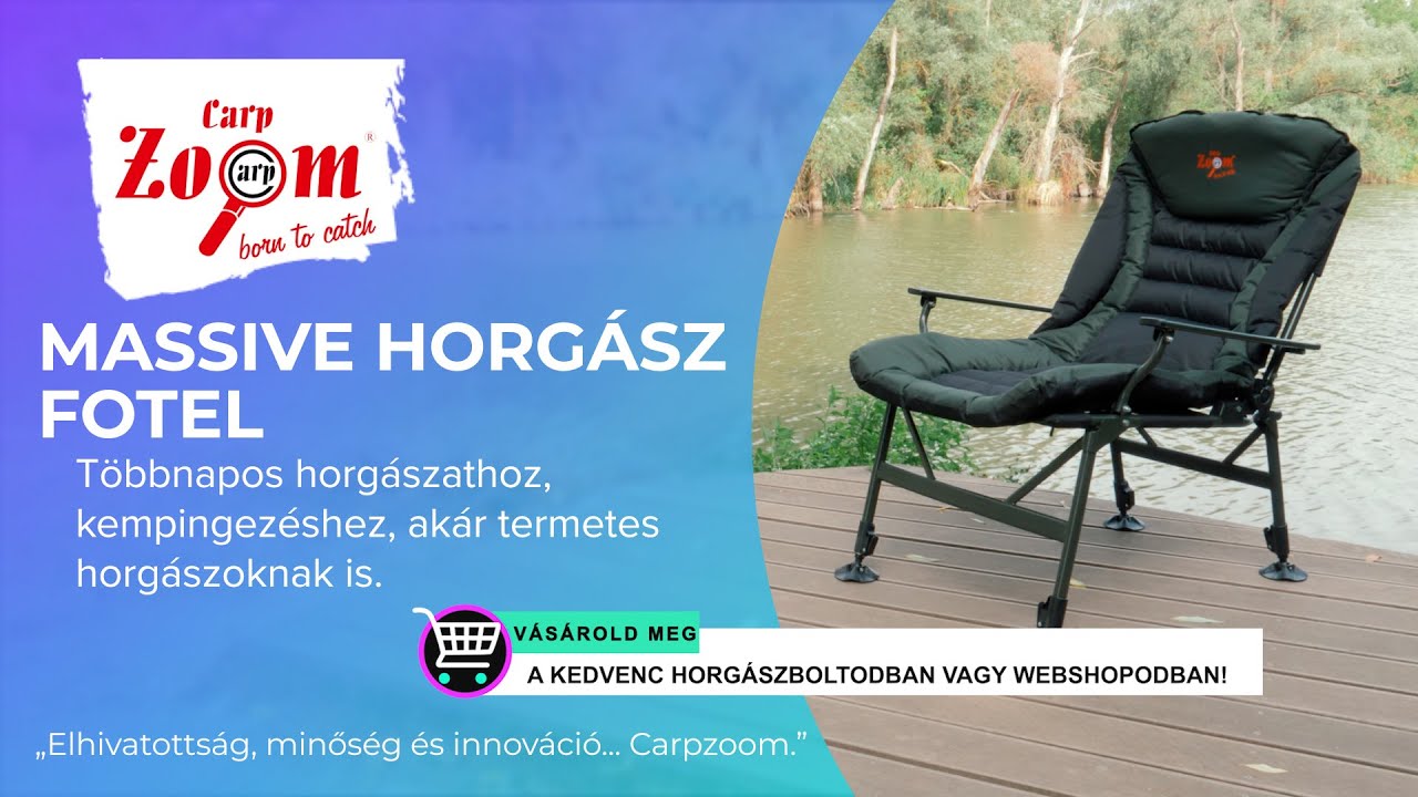 Carp Zoom Massive Horgász Fotel - YouTube