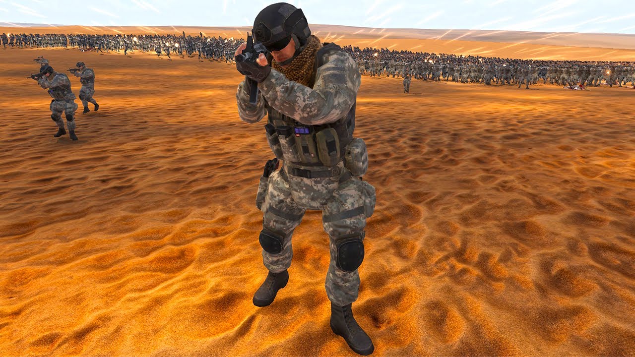 4 different Armies VS 1.000 Modern Soldiers | Ultimate Epic Battle ...