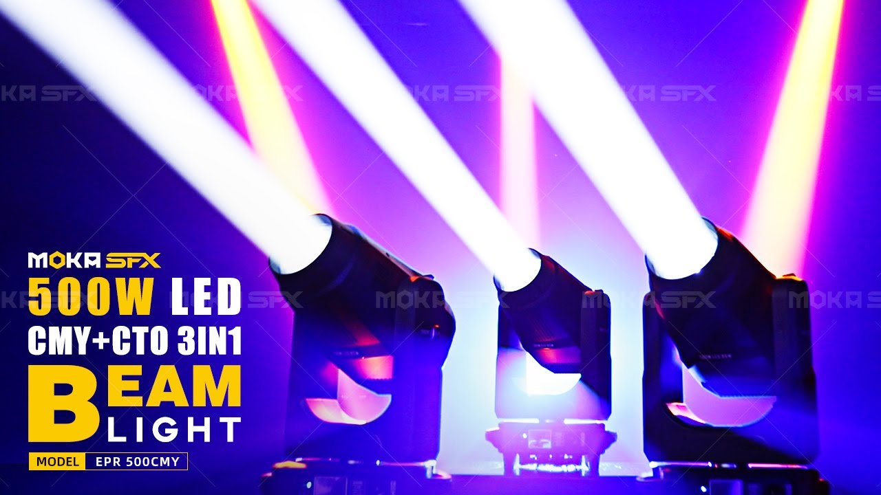 MOKA SFX 500W LED CMY+CTO Beam Spot Wash 3in1 Moving Head Stage Lights ...