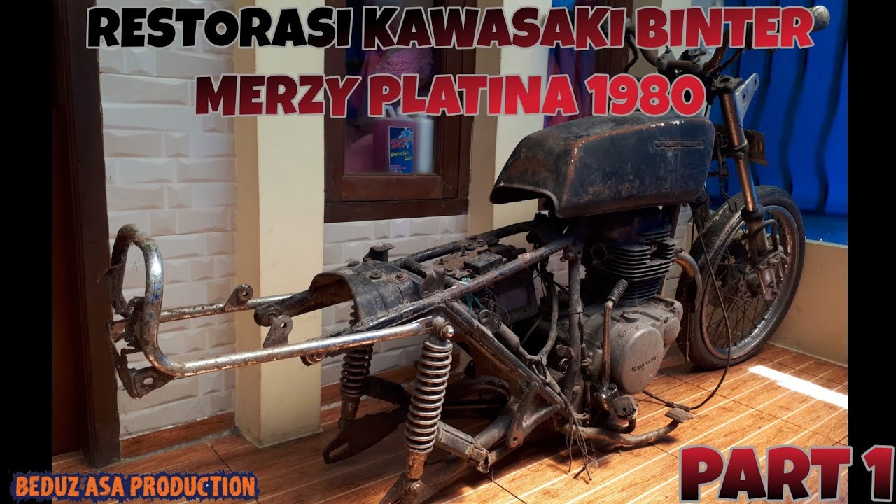 RESTORASI KAWASAKI BINTER MERZY KZ200 PLATINA 1980 | Part 1 - YouTube