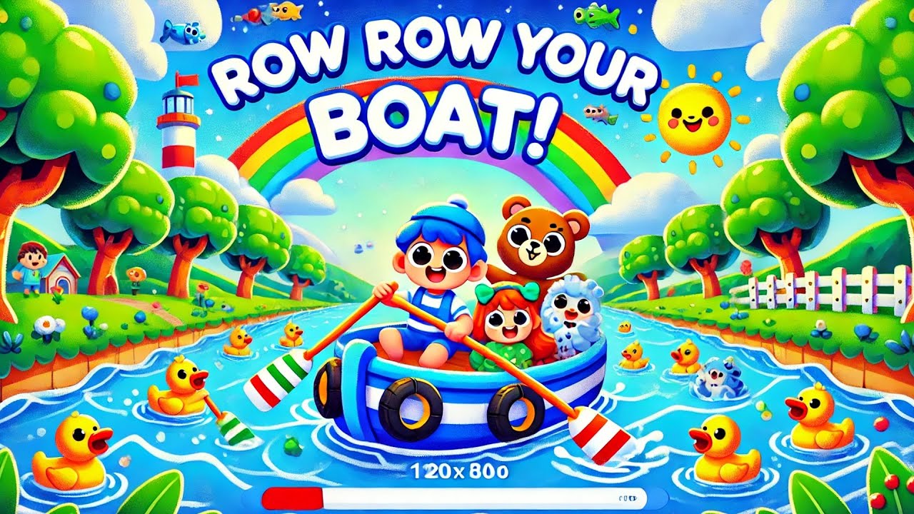 Row Row Row Your Boat kids nursery rhyme - YouTube