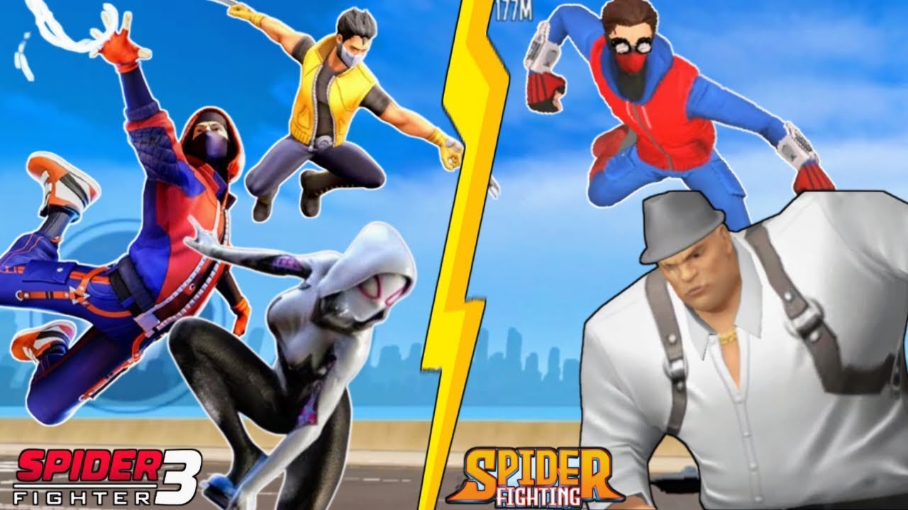 💥 BIG BATTLE 💥 Spider Fighter 3 vs Spider Fighting Action Gameplay ...