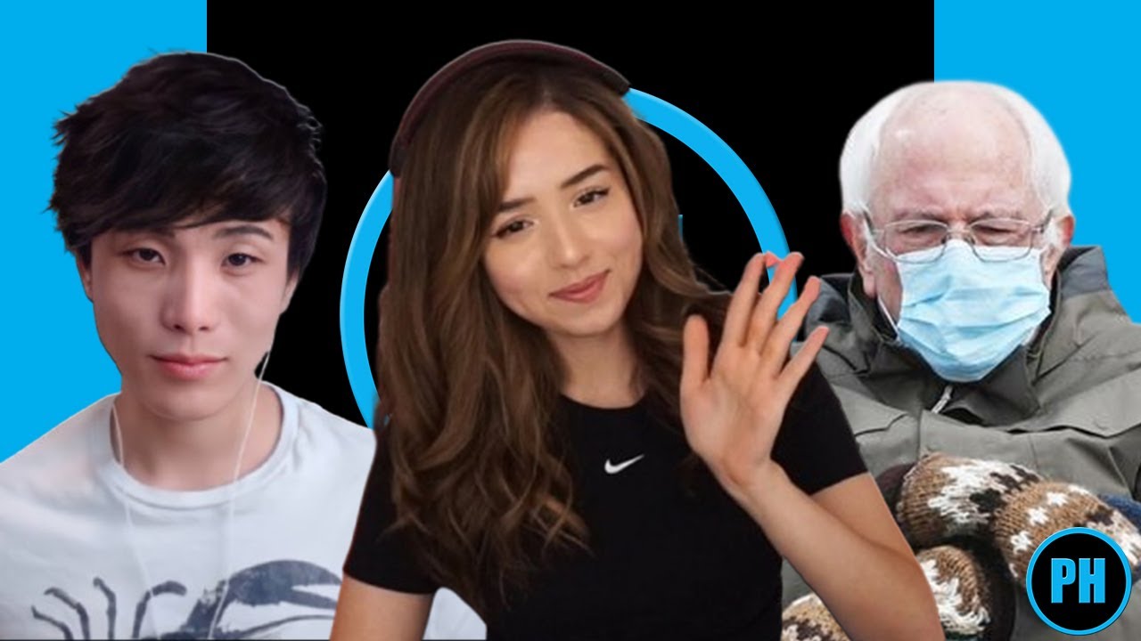 Pokimane Does Bernie Sanders Mittens Meme In Front Of Bernie; Sykkuno ...