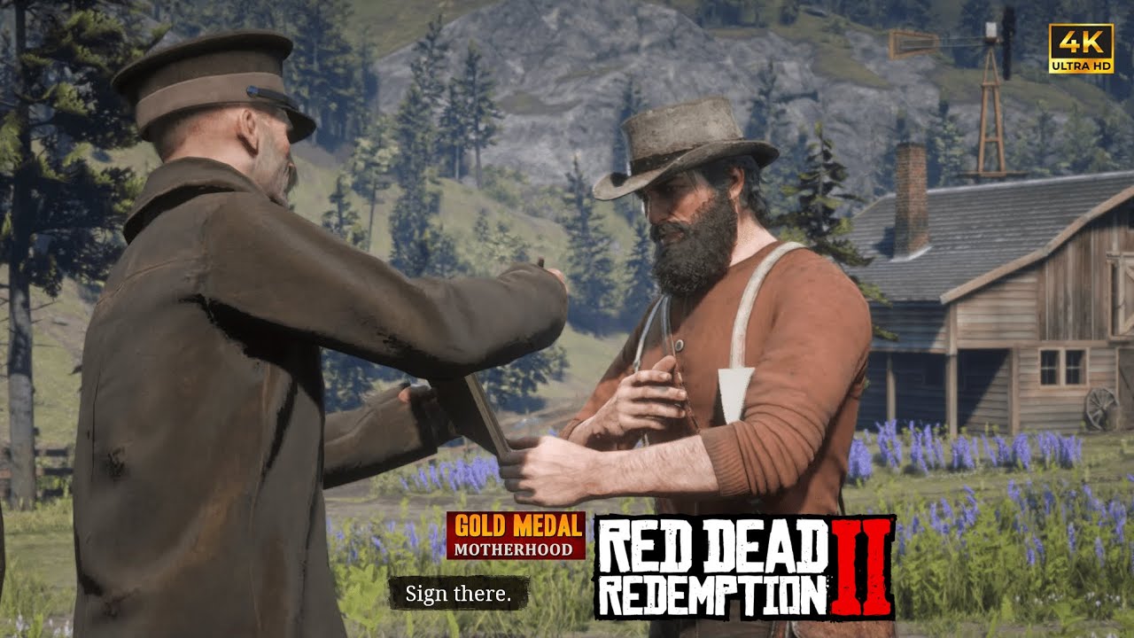 Red Dead Redemption 2 - Mission #94 - Motherhood [Gold Medal] ( 4K HDR ...