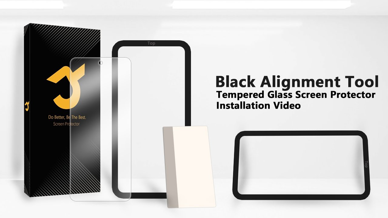JZG Tempered Glass Screen Protector Installation Video with Black ...