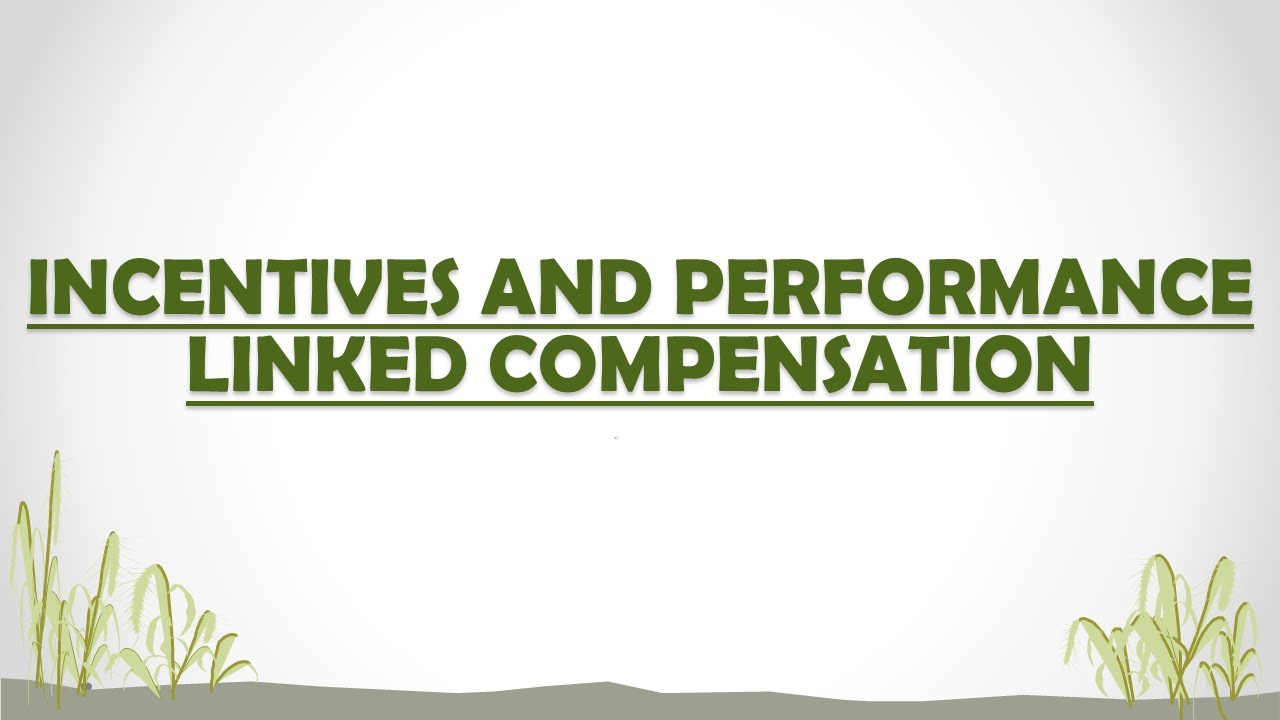 Part - 2 | CH - 16 | Incentives And Performance Linked Compensation ...