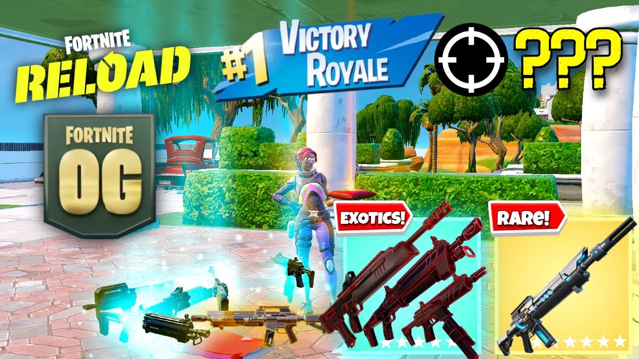 Fortnite Reload ( MYTHIC GRAPPLER + Every Exotic Gun ) | (Keyboard ...