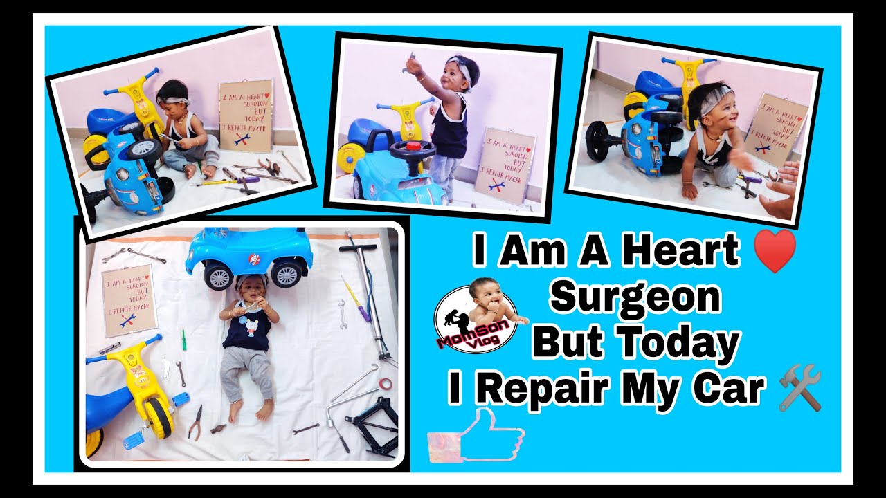 Baby photoshoot | Mechanic Theme | car repairing | Baby Mechanic ...