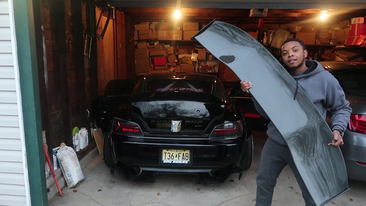 New 1600MM J's racing wing for my S2000 / BIG WANG! - YouTube