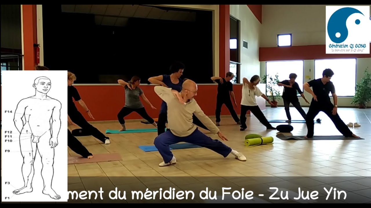 Étirement du méridien du Foie - Zu Jue Yin - YouTube