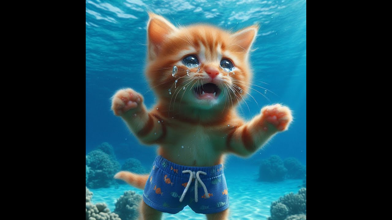 CAT IS DROWNING 😭😭 - YouTube