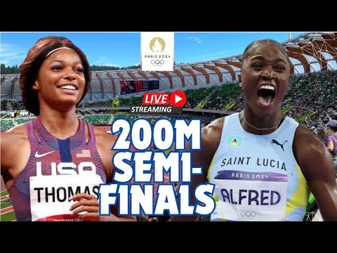 200M SEMI-FINALS LIVE| Women 200m Paris Olympics 2024| Watch Party - YouTube