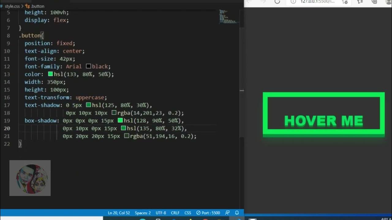 "GABUT" CSS Wiggle Button Animasi on Hover Effec - YouTube
