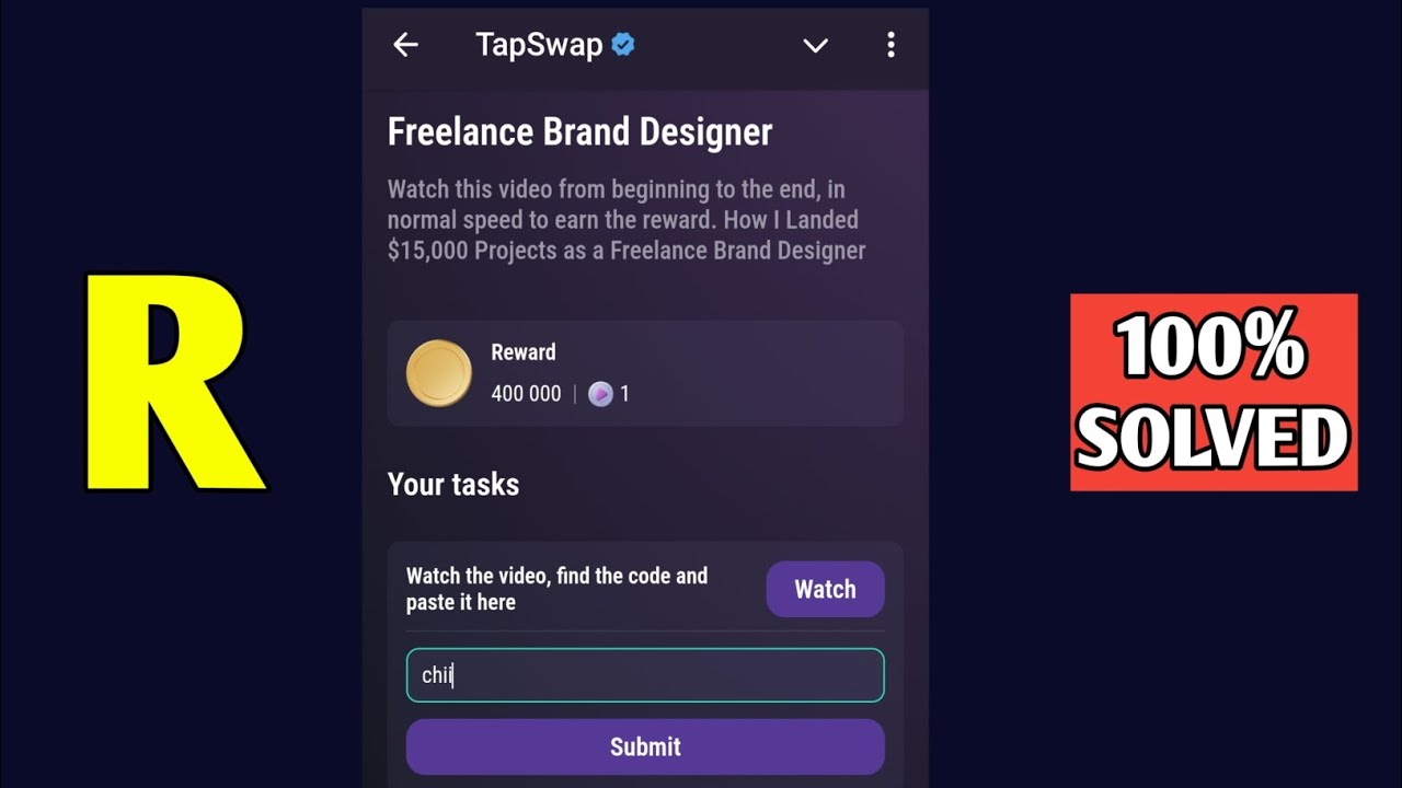 Freelance Brand Designer | Tapswap Code | How I Landed $15,000 Projects ...
