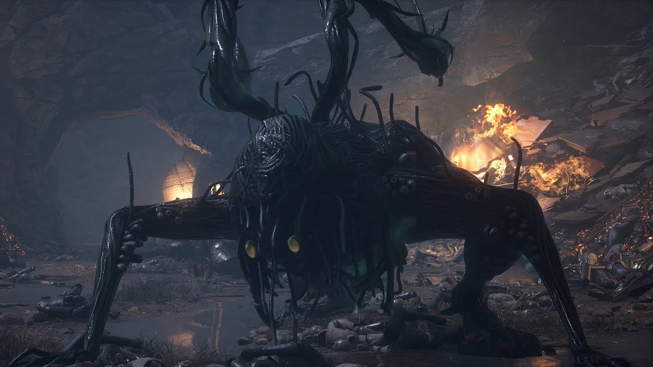 Lies of P - Puppet Devouring Green Monster of the Swamp Boss Fight ...