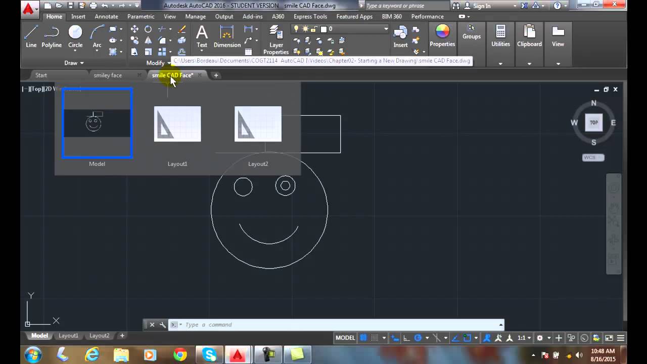 AutoCAD I 02-19 File Tabs - YouTube