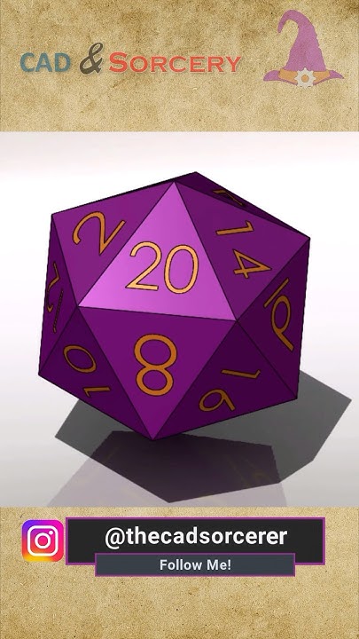 SOLIDWORKS D20 (Icosahedron) Design - YouTube