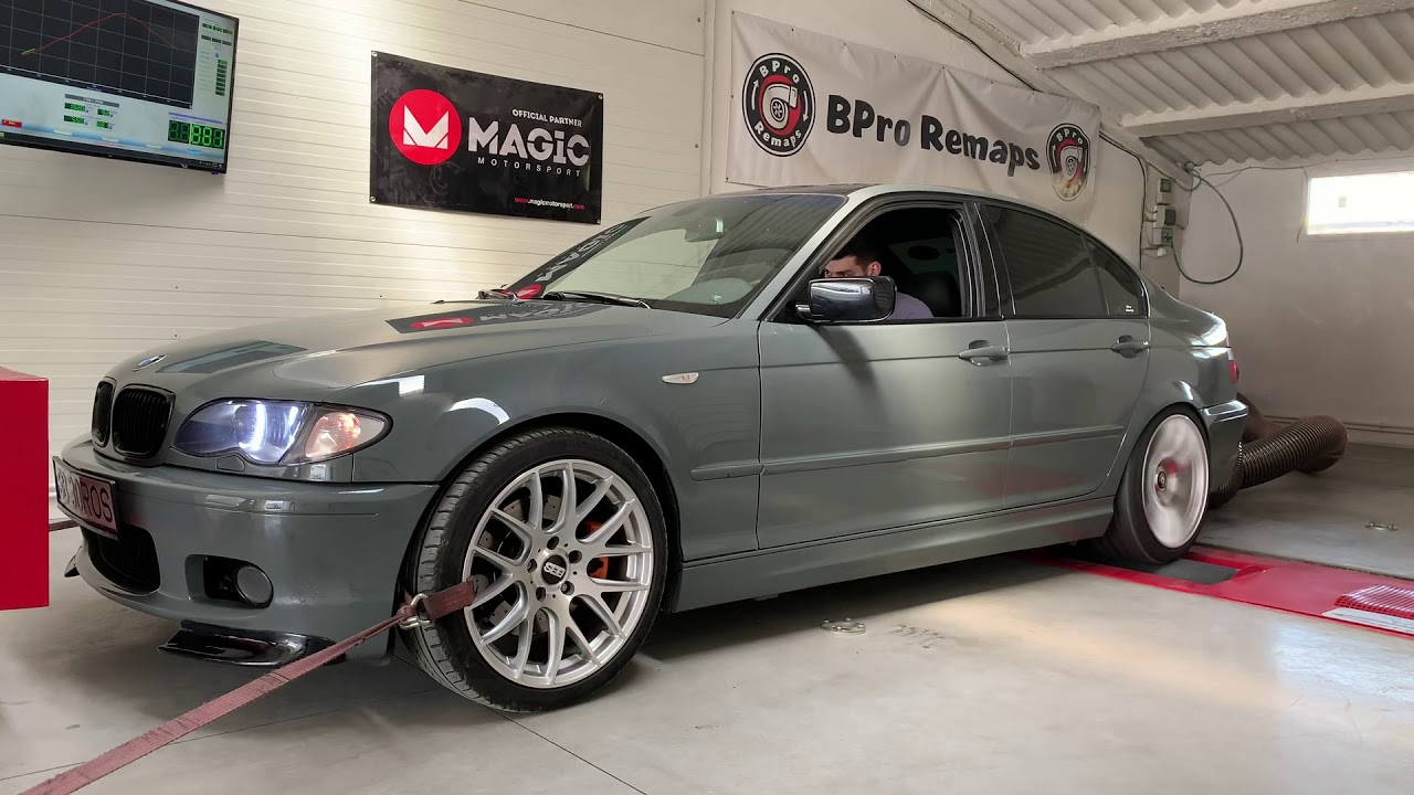 BMW E46 320d Stage 3 dyno test 253HP NO Smoke - YouTube