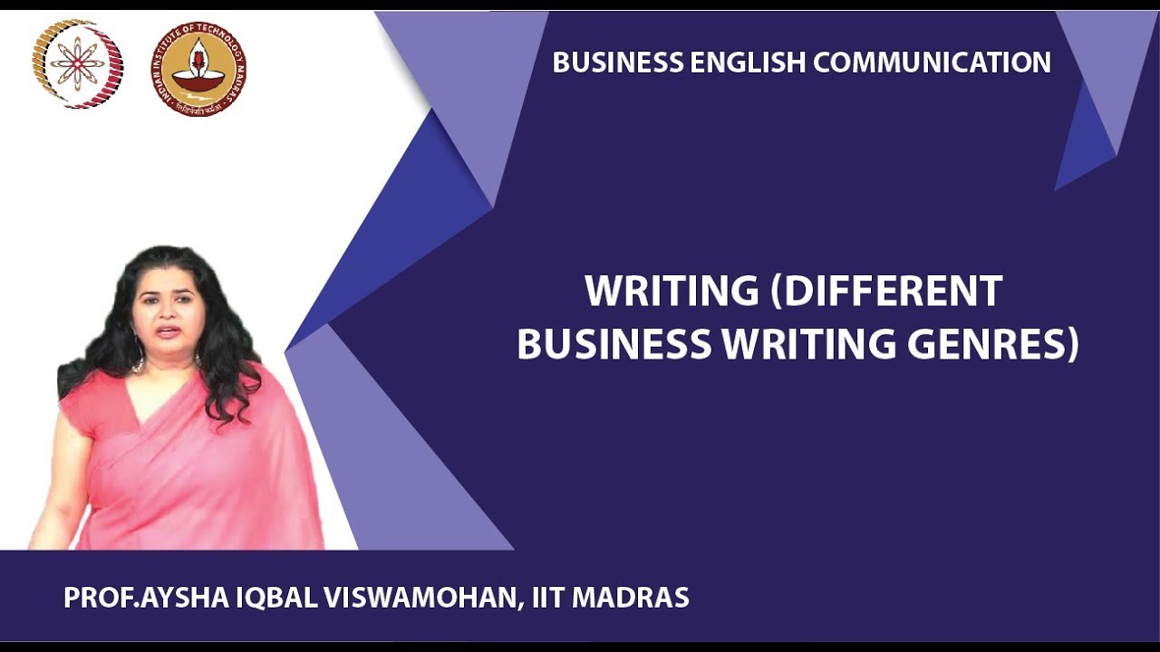 Writing (Different business writing genres) - YouTube