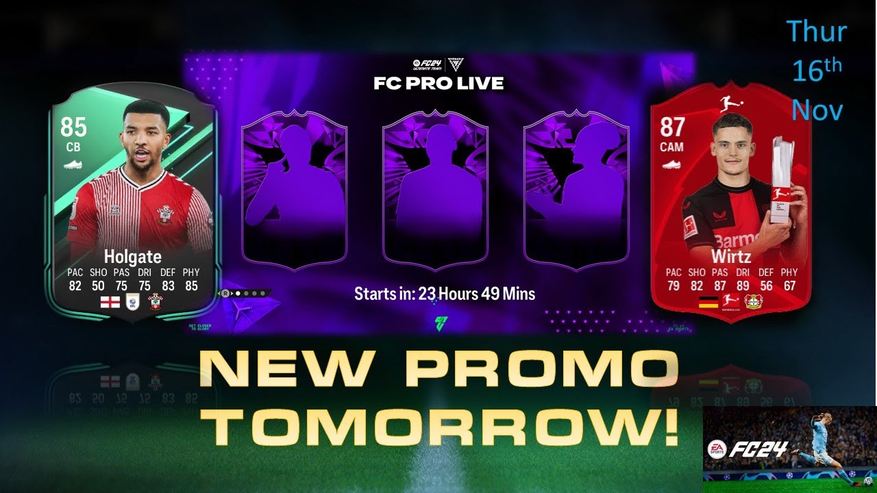 FC24 | New FC PRO LIVE Promo screen! EFL Squad Foundations! - YouTube