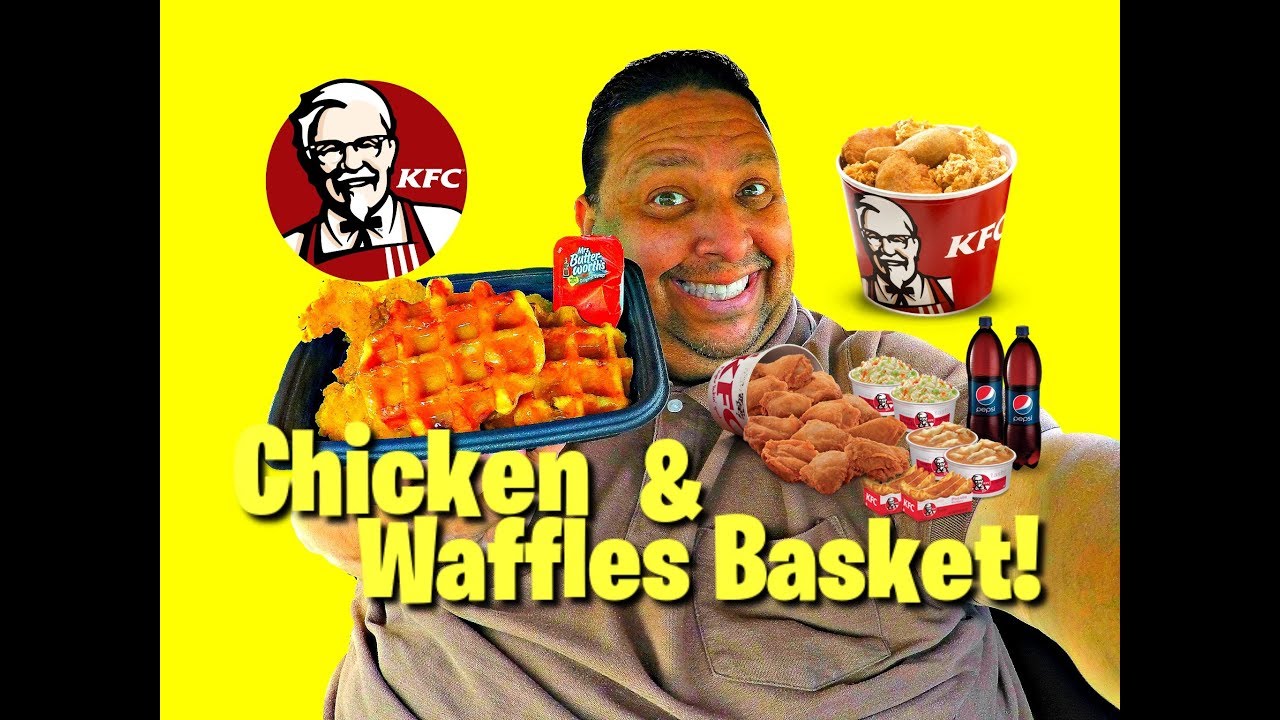 KFC® Big Chicken & Waffles Basket REVIEW! - YouTube