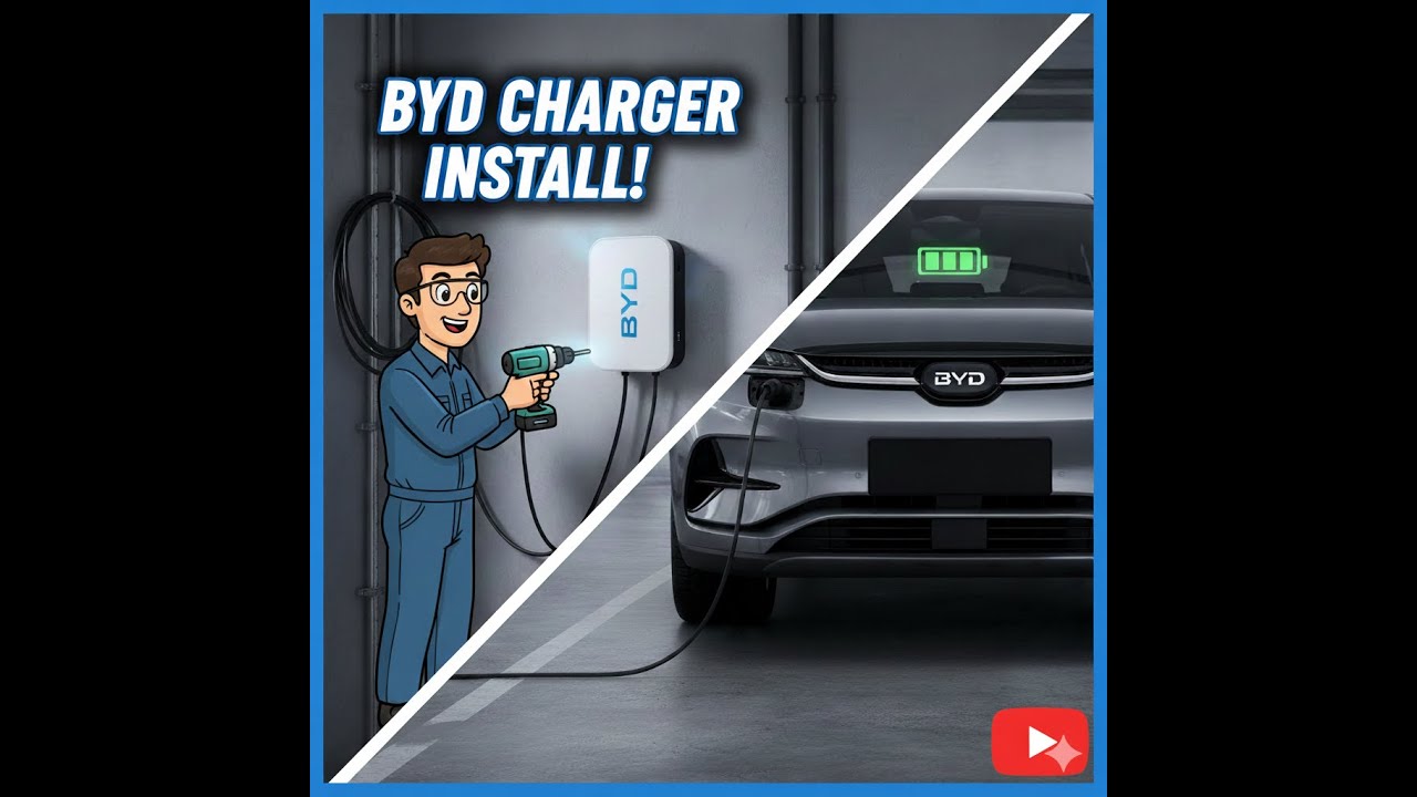 BYD charger installation - YouTube