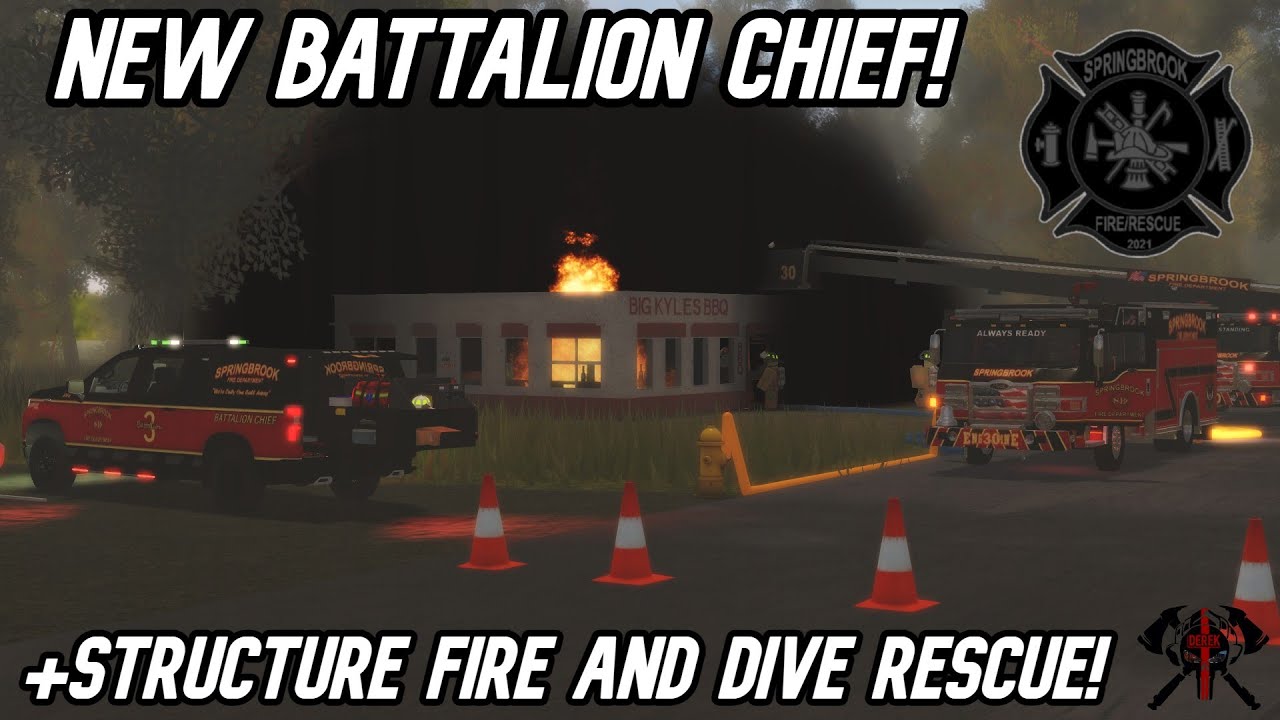 New Battalion Chief! + Structure Fire & Dive Rescue | Roblox ...