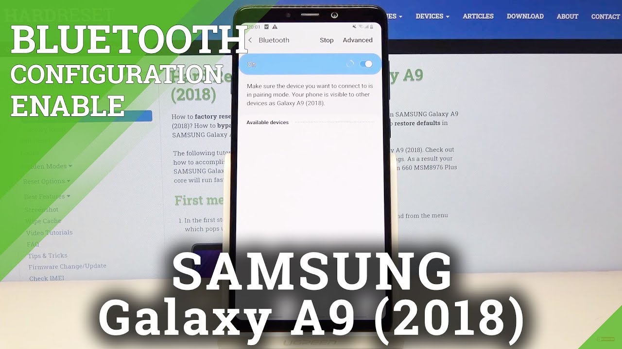 How to Connect Bluetooth with Device in SAMSUNG Galaxy A9 2018 ...
